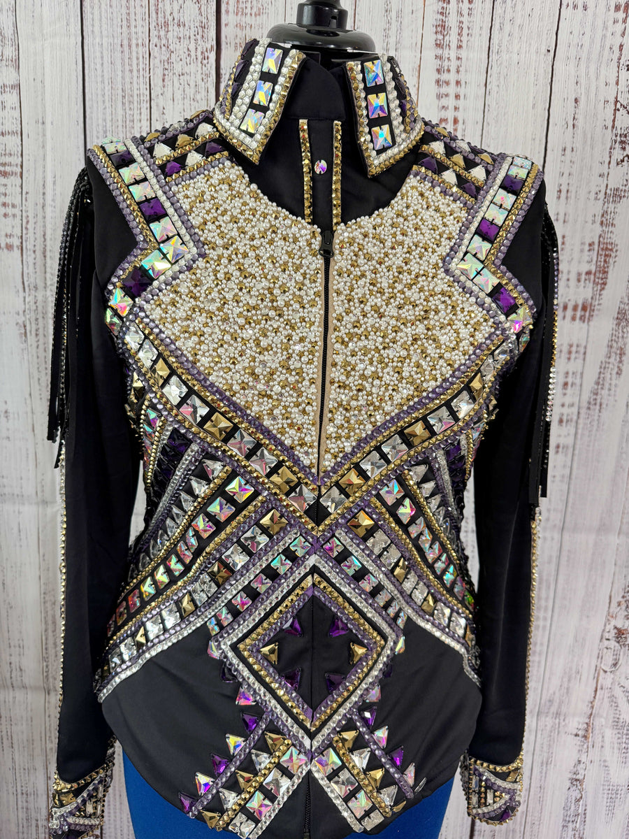 Consignment Purple & Gold 3 Piece Vest Set (XL) – The Bling Boutique